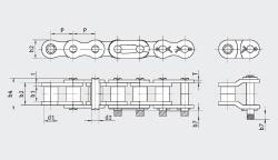 Iso 606 British Standard Roller Chain Ref. Iwis 12b-1