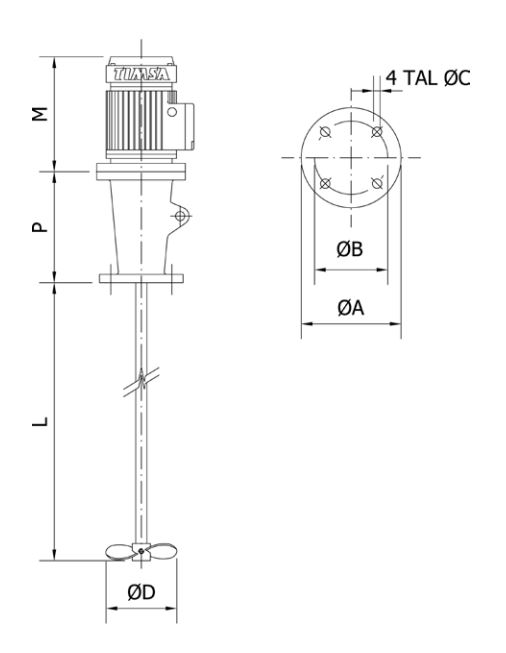 Agitador Industrial Hd-05 03 P 03/12.6 Ref. Timsa 10058