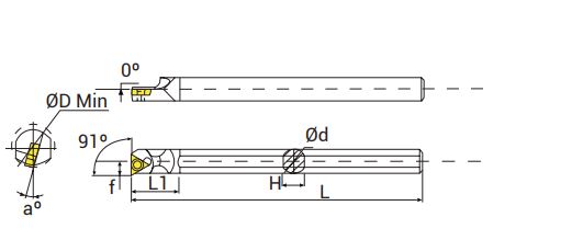 Boring Bar With Plate Ref. Sauda C08k-stupr09-a