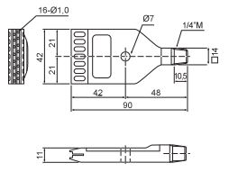 Boquilla Plana Soplado 1/4 Tf-f 42 Pps Ref. Nordair 1/4m Tf-f 42-16-010 Pps